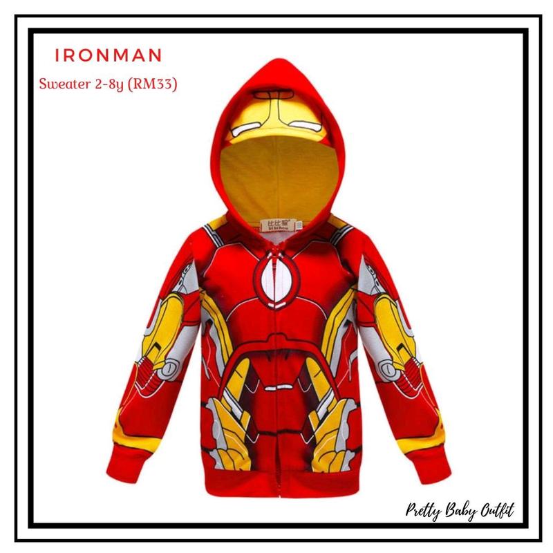 Sweater SUPERHERO Ironman Thor - TikTok Shop Malaysia