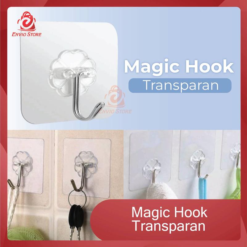 ENVIO - Magic Hook J Transparan (Gantungan Dinding Besi) - Shop | Tokopedia
