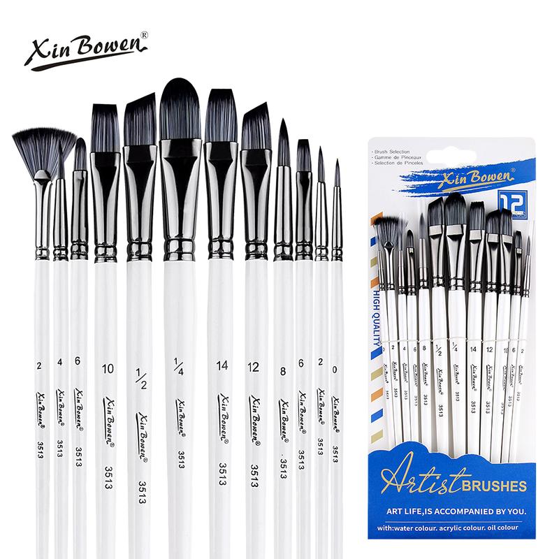 Set Berus Cat, Profesional, 10 Keping, Rambut Nilon Rata, Bulat ...