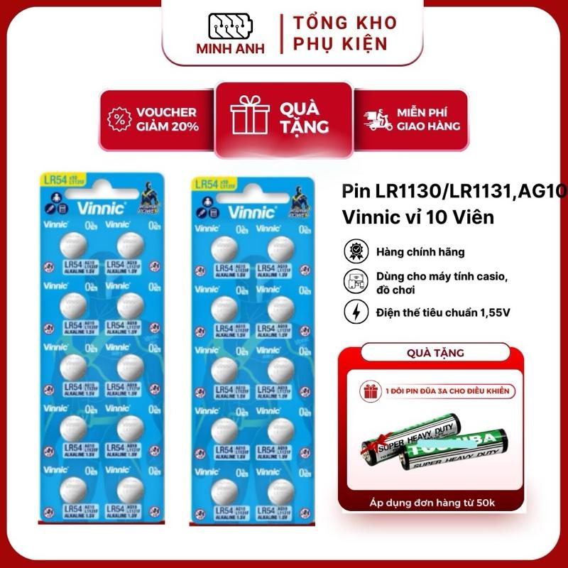 Vỉ 10 viên pin VINNIC L1131F LR54 AG10 1130 LR1130 1131 1,55 - TikTok ...