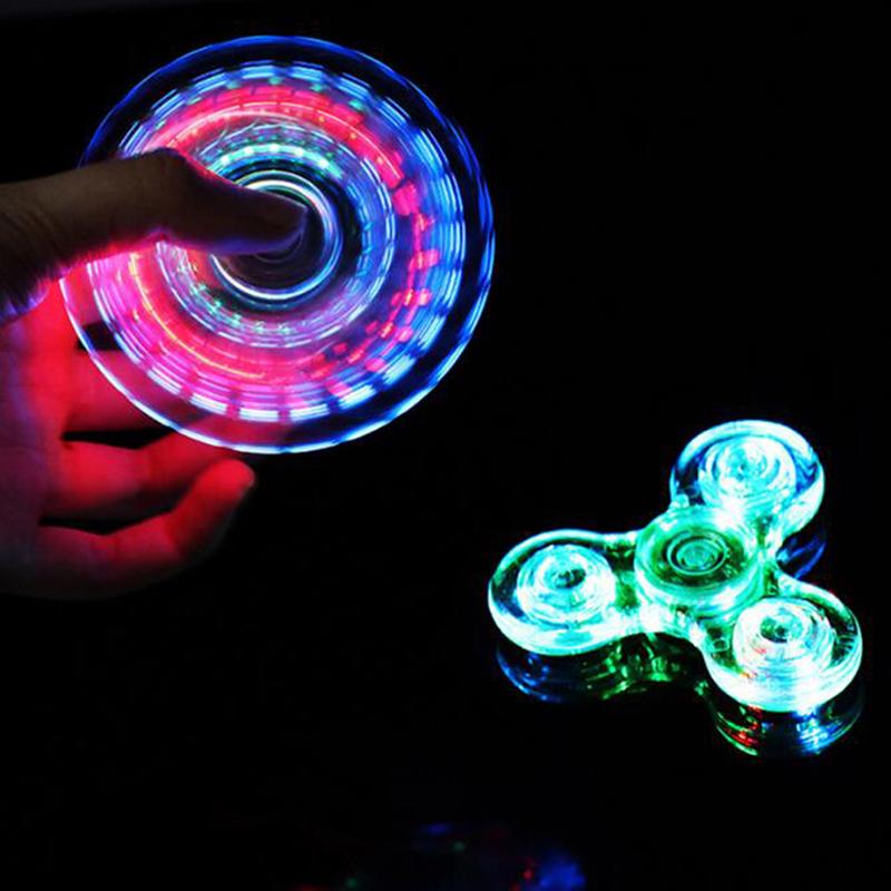 Luminous LED light Spinner Hand Top Spinners Glow in Dark Light ...