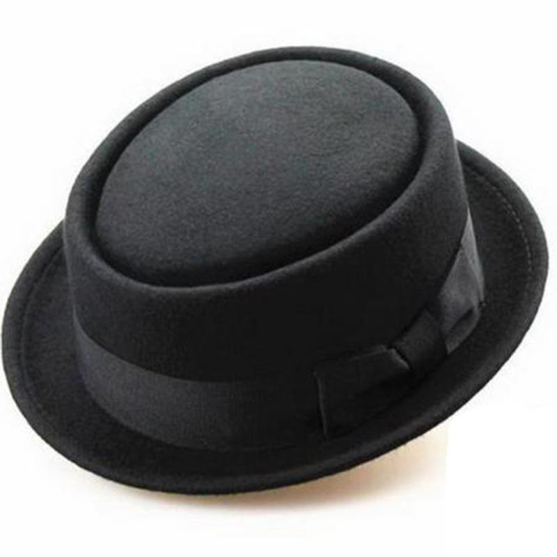 Cotton Felt Crushable Porkpie Vintage Round Short Brim Hat Fedora ...