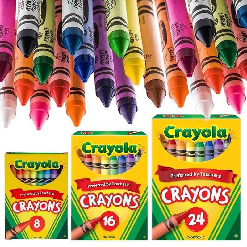 Crayons & Pastels Set of 8, 16 or 24 Colors Pastels Crayon Primary ...