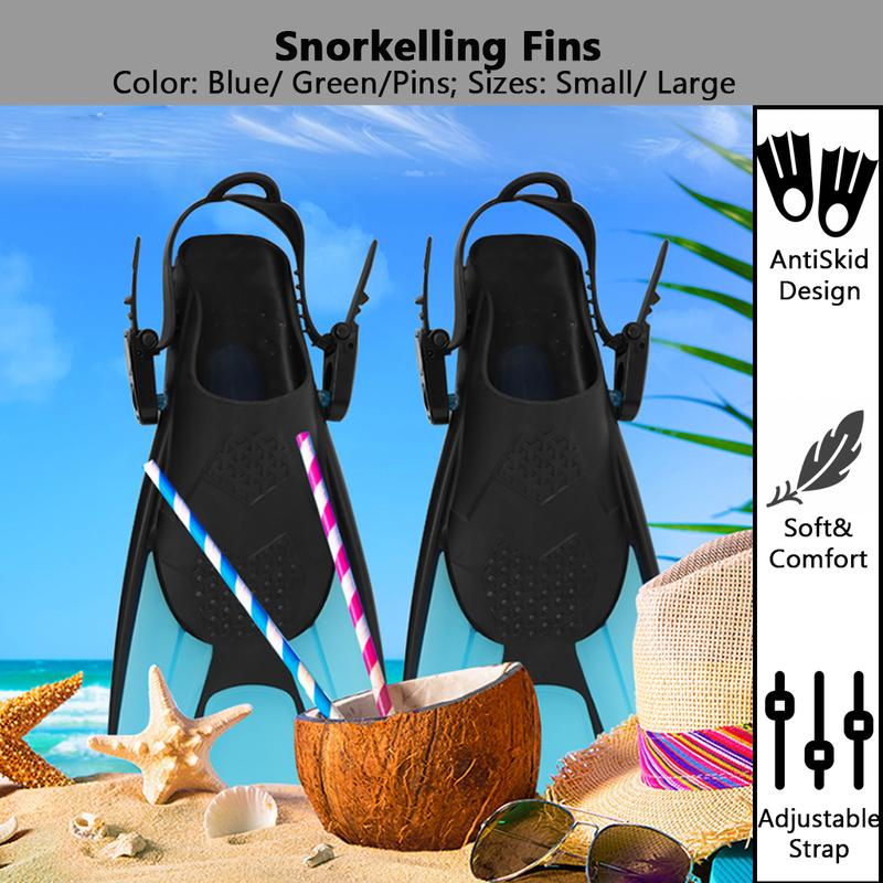 3H Swimming Fin Snorkeling Fin Snorkeling Set Short Fins Flippers ...