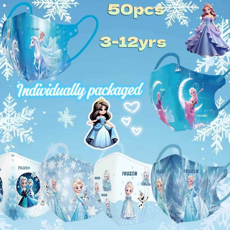 Ready FORZEN Cute Princess Elsa 3D Mask AISHA Printed Girl Princess ...