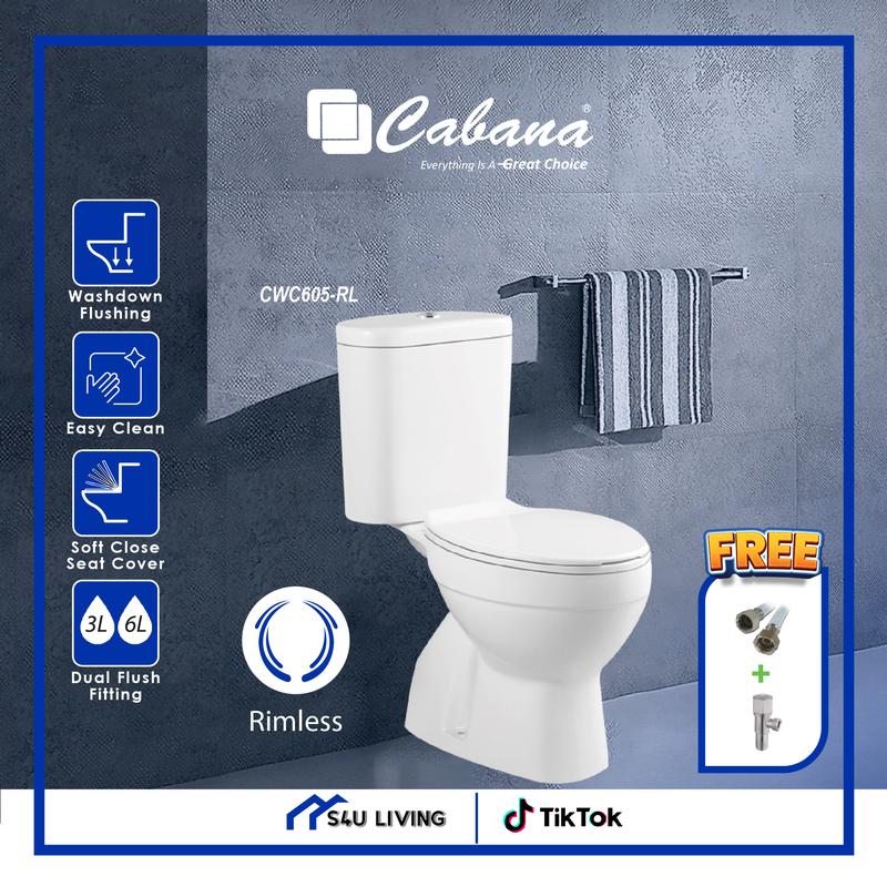 CABANA CWC605-RL Wc Two Piece close coupled design jamban tandas ...