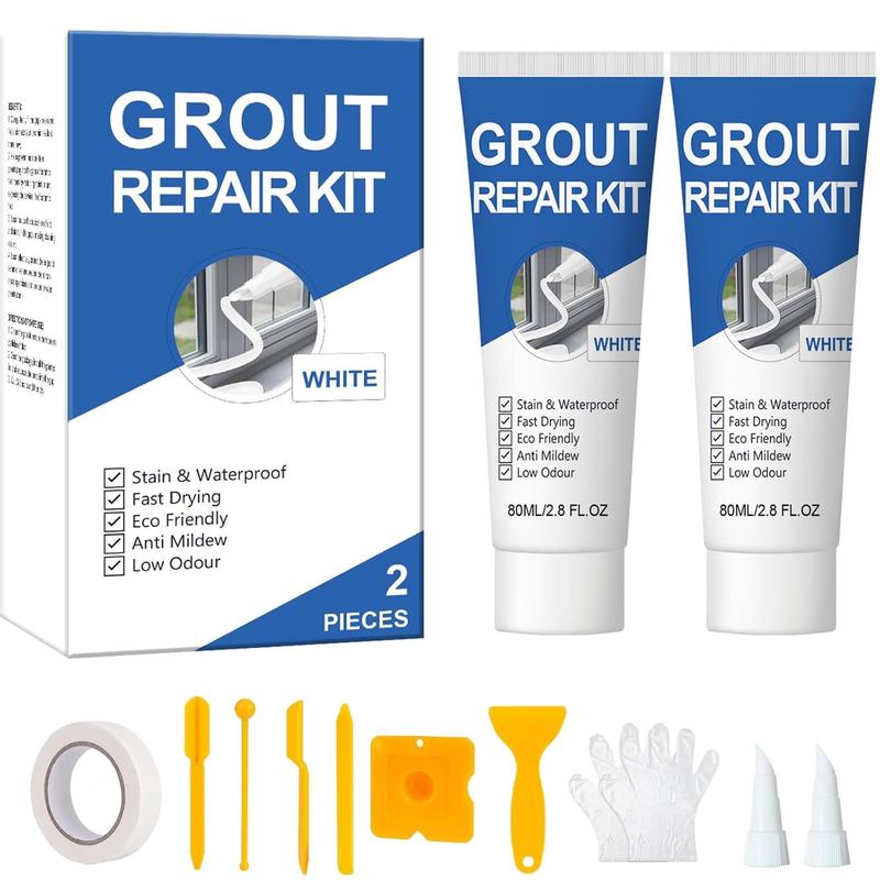 Tile Grout Repair Kit, 2 Pack White Grout Filler, Fast Dryin - TikTok Shop