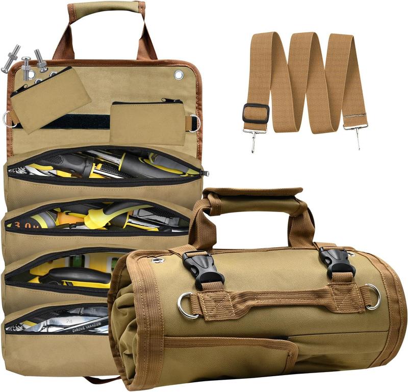 Roll Up Tool Bag, Heavy Duty Tool Roll Bag, Tool Roll Organizer ...