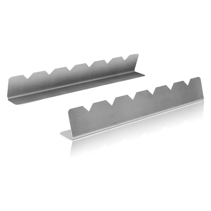 2 Pcs 304 Stainless Steel Kebab Rack Multifunction Sawtooth-Shaped ...