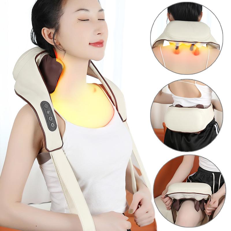 Neck Massager with Shawl 3D Massage and Hot Compress to Relax the Whole ...
