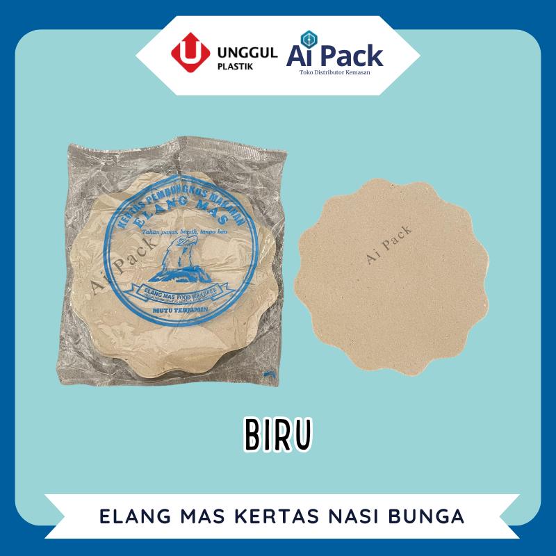(ISI 100 BIJI) ELANG MAS BIRU Kertas Nasi Bunga Mini Pack Biru Diameter ...