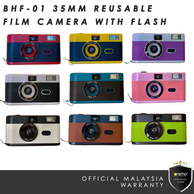 BHF-35mm Colorful Reusable Film Camera with Flash (Malaysia Ready ...