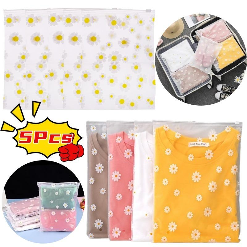 Beg Penyimpanan Kasut Pakaian Perjalanan, Corak Daisy, Set 5Pcs ...