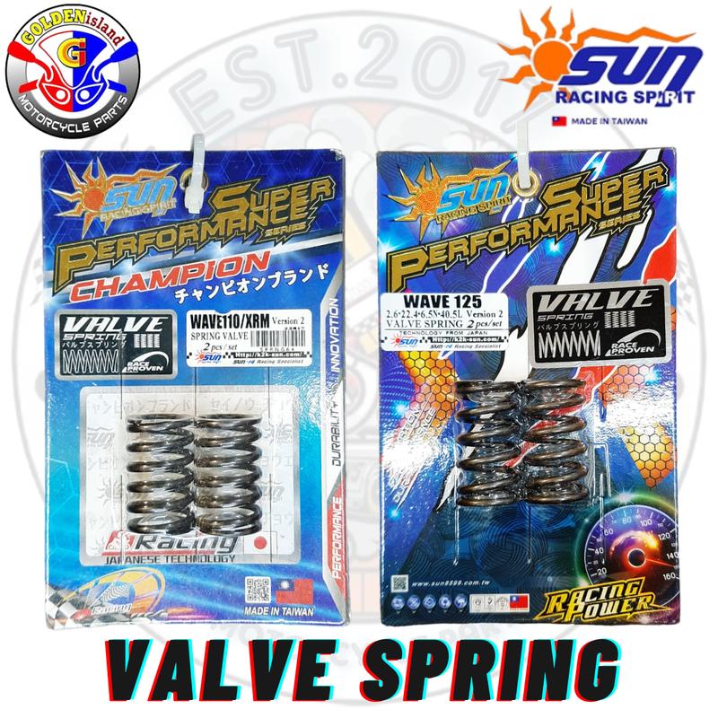 SUN RACING SPIRIT VALVE SPRING FOR WAVE 125 V2(2.6*22.4*6.5N*40.5L ...