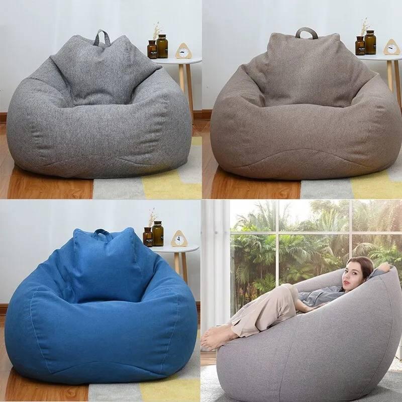 Modern Fabric Bean Bag Chair For Small Spaces Ideal For Bedrooms ...