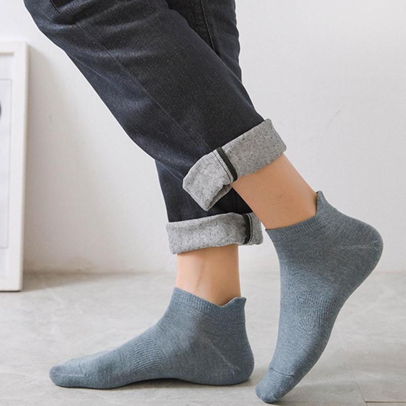 Binwuita Men Casual Solid Color Socks Flexible Heel Lift Socks - TikTok ...