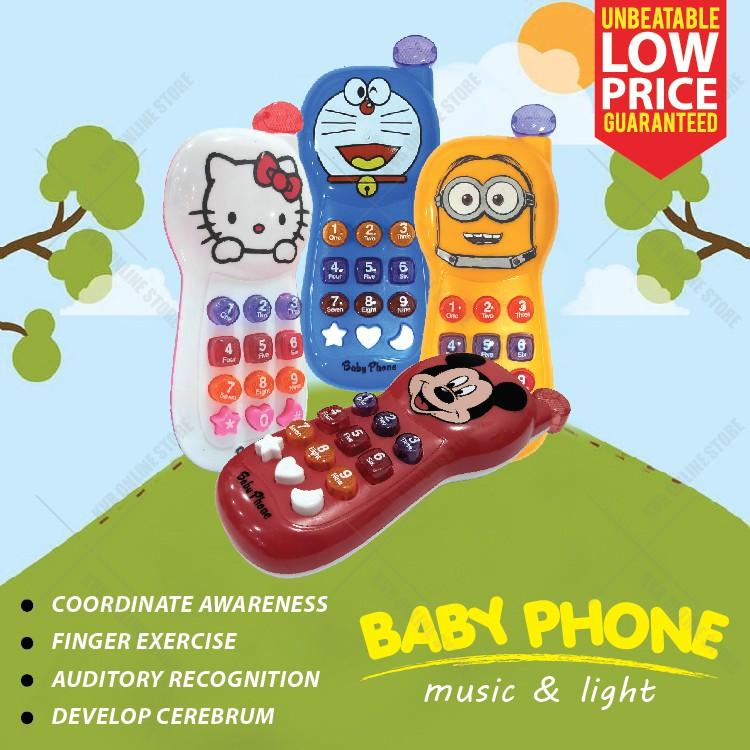 Cartoon Baby Phone With Music & Light Nursery Musical Toys For - TikTok ...