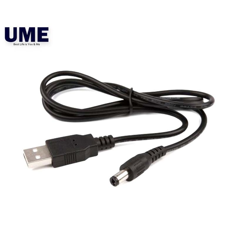5V USB to 5.5 mm DC Power Plug Wire 5 Volt Charger Cable Connector ...
