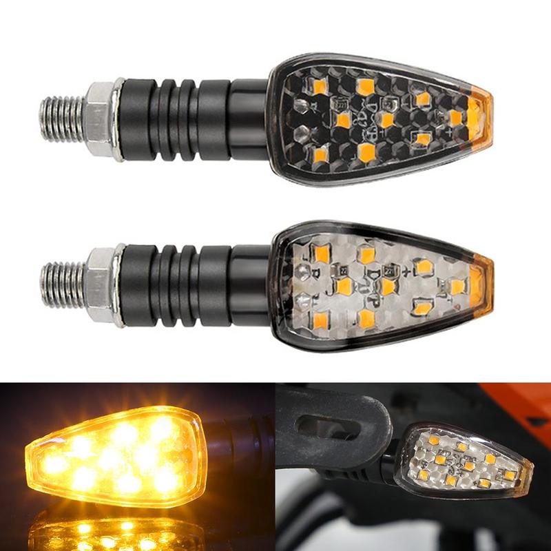 2Pcs 9LED Motorcycle Turn Signal Lights Indicator Blinker Side - TikTok ...