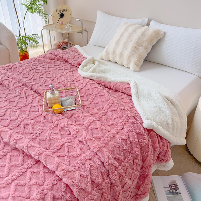 New Diamond Lattice Taffeta Berber Fleece Blanket Thick Warm - TikTok ...