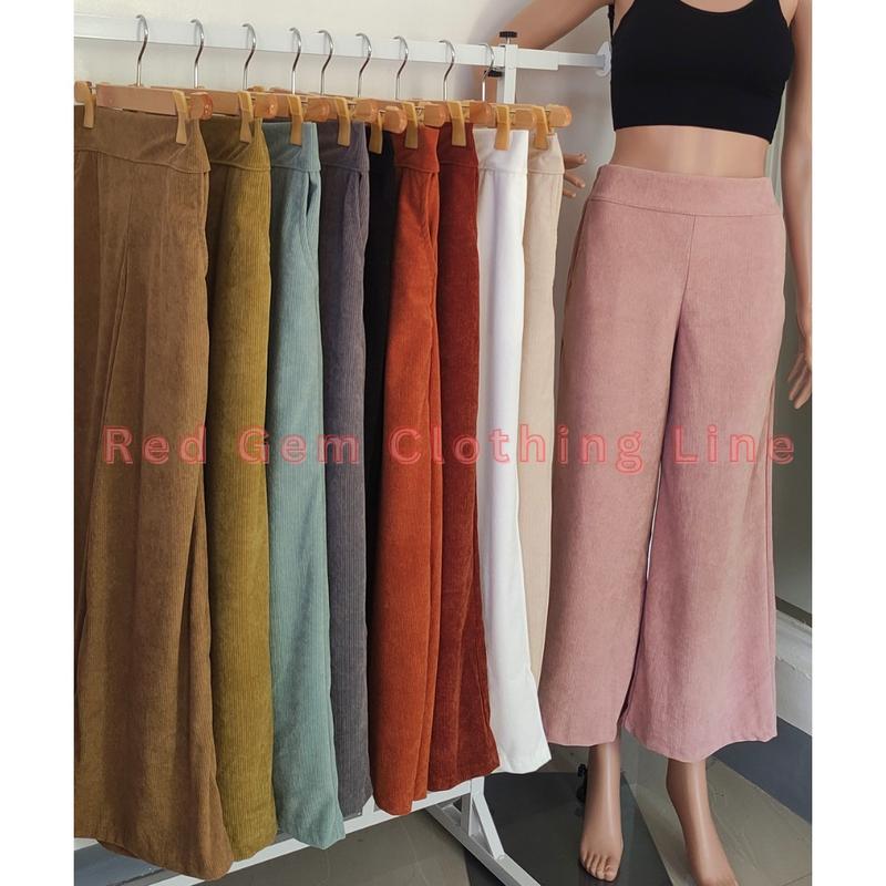 RGCL Trendy Wideleg lightweight Culduroy Pants Comfy Womenswear ...