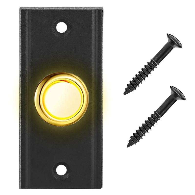 Metal Doorbell Button Wired Button Lighted Door Bell Door Bell Push ...