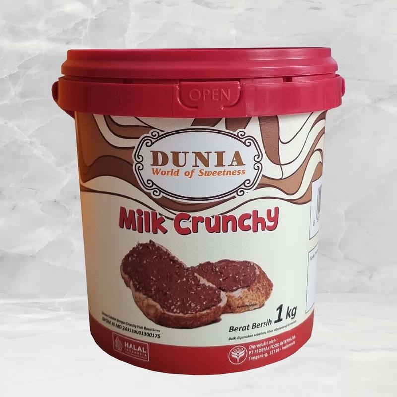 DUNIA SPREAD CRUNCHY MILK 1 KG PAIL coklat duniagocrunchy - Shop ...