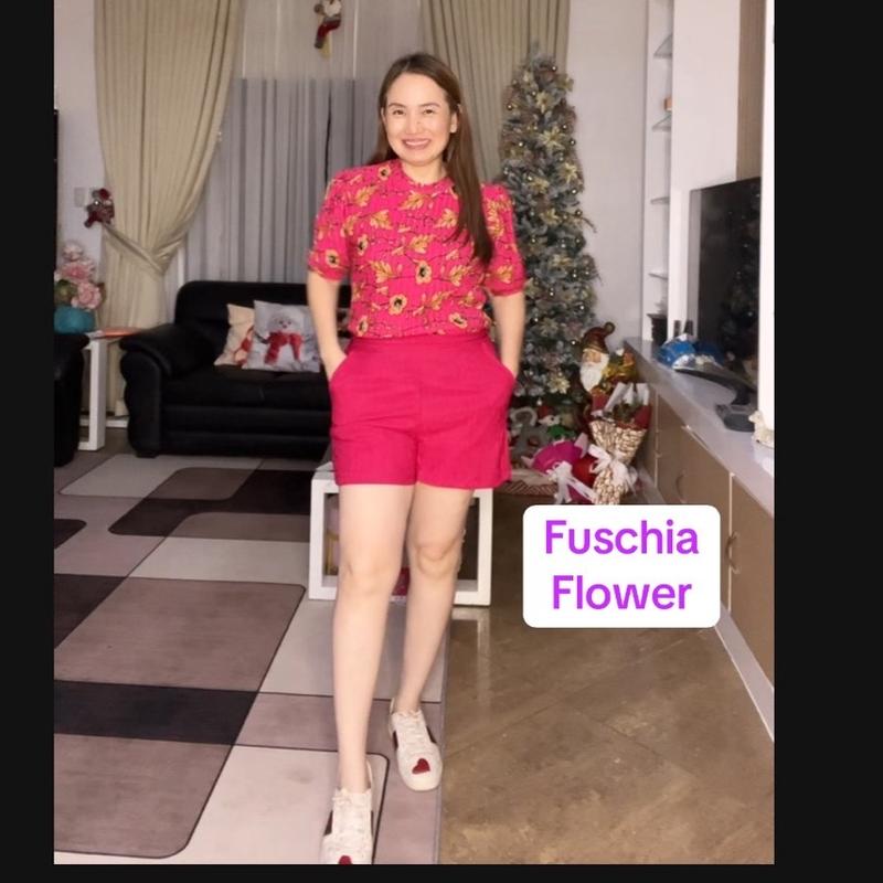 AMOR terno puff blouse and shorts - TikTok Shop Philippines