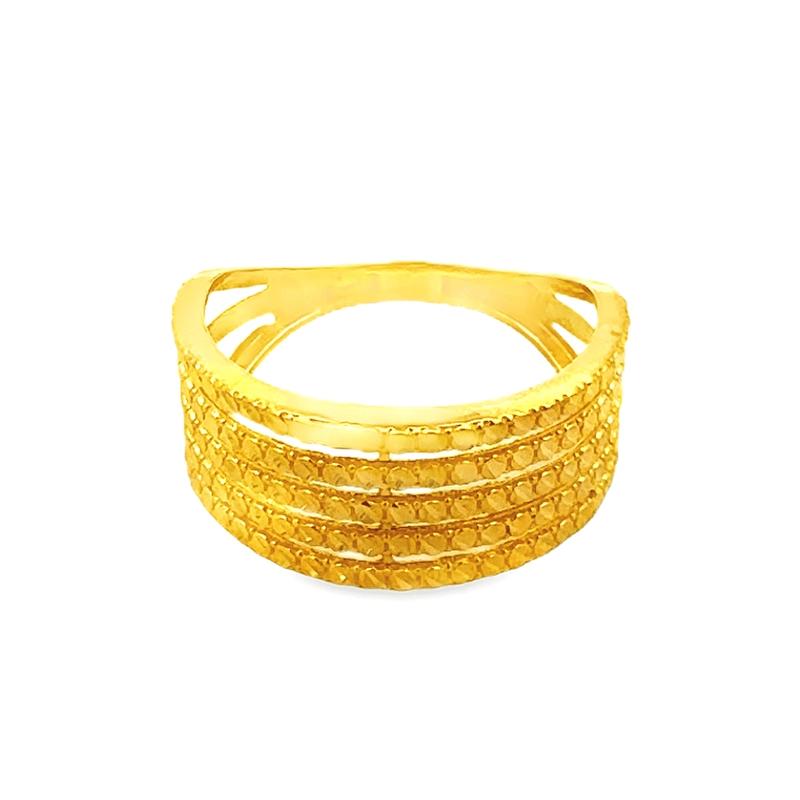 Top Cash Jewellery 916 Gold Quad Line Design Ring - TikTok Shop Singapore