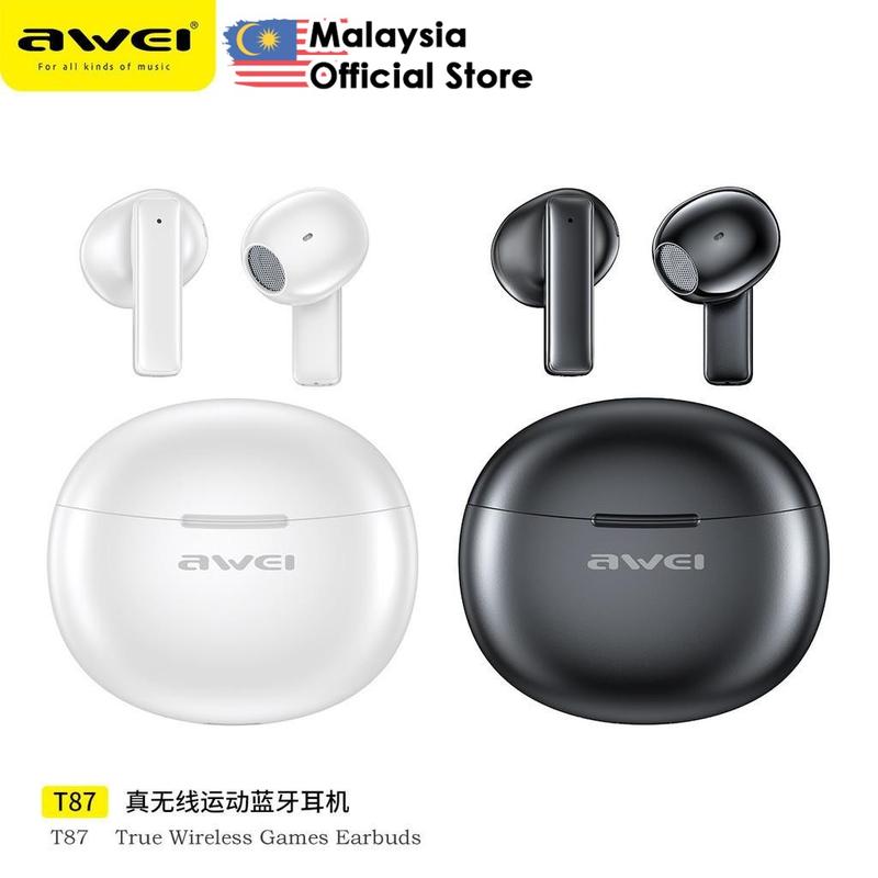 Awei T87 Fon Telinga Tanpa Wayar TWS Gaming Earbuds with Charging ...