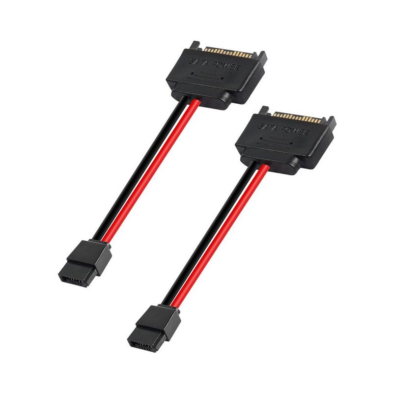 2Pcs SATA 15Pin Male To 6Pin SATA Cable SATA 15 Pin To 6 Pin - TikTok ...
