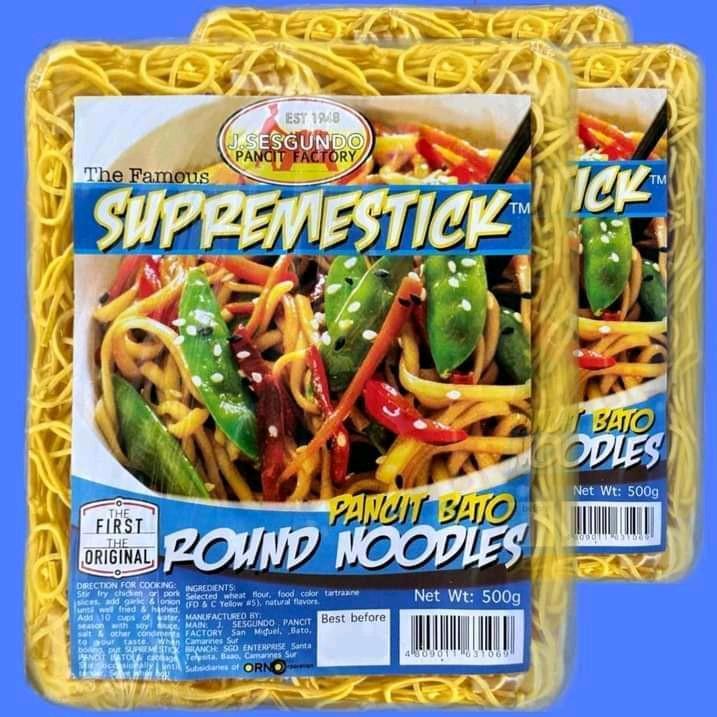Original Pancit Bato Bicol made product 500g Supremestick round ...