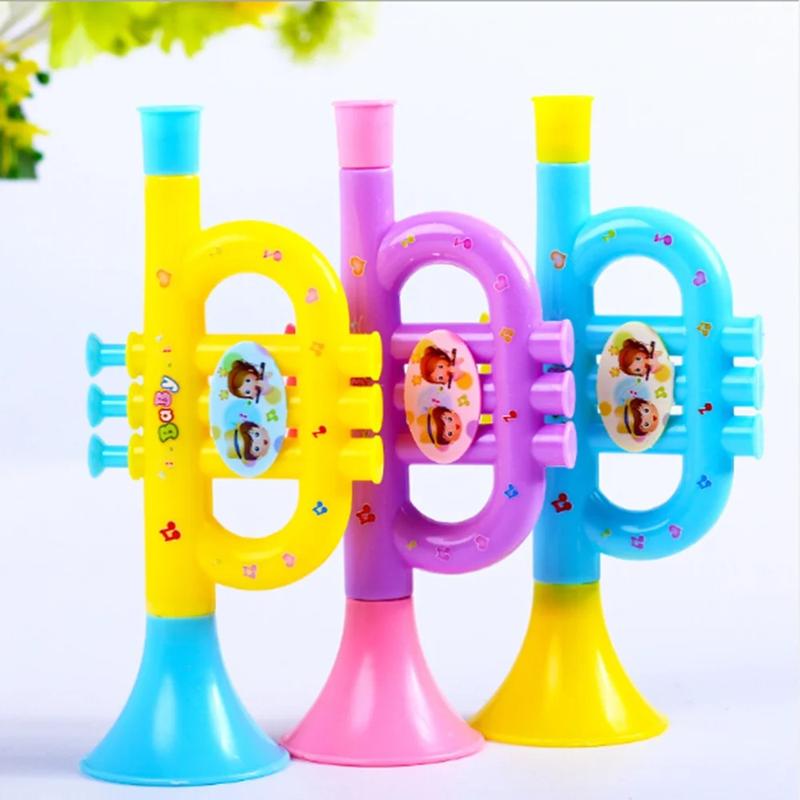 1PC Musical Trumpet Toys Colorful Baby Music Toys Cartoon Plastic ...
