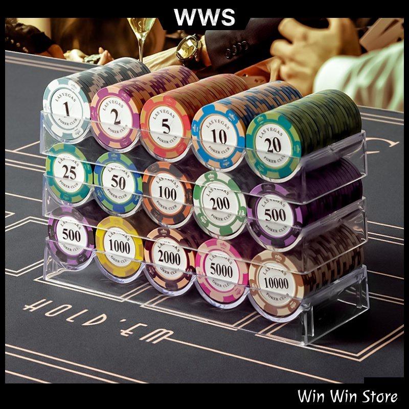 [20pcs/set] Poker Chips Dealer Playing Texas Set Poker Card Cip ...