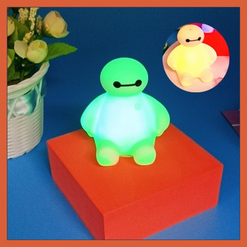 (Hot) BAYMAX 7-Color LED Night Light - Cute Cartoon Phone Holder ...