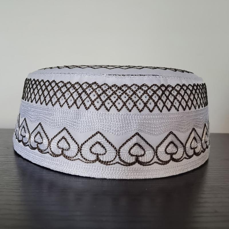 Muslim Prayer Hat Men Bonnet Islamic Jewish Cap Arabic Embroidery ...
