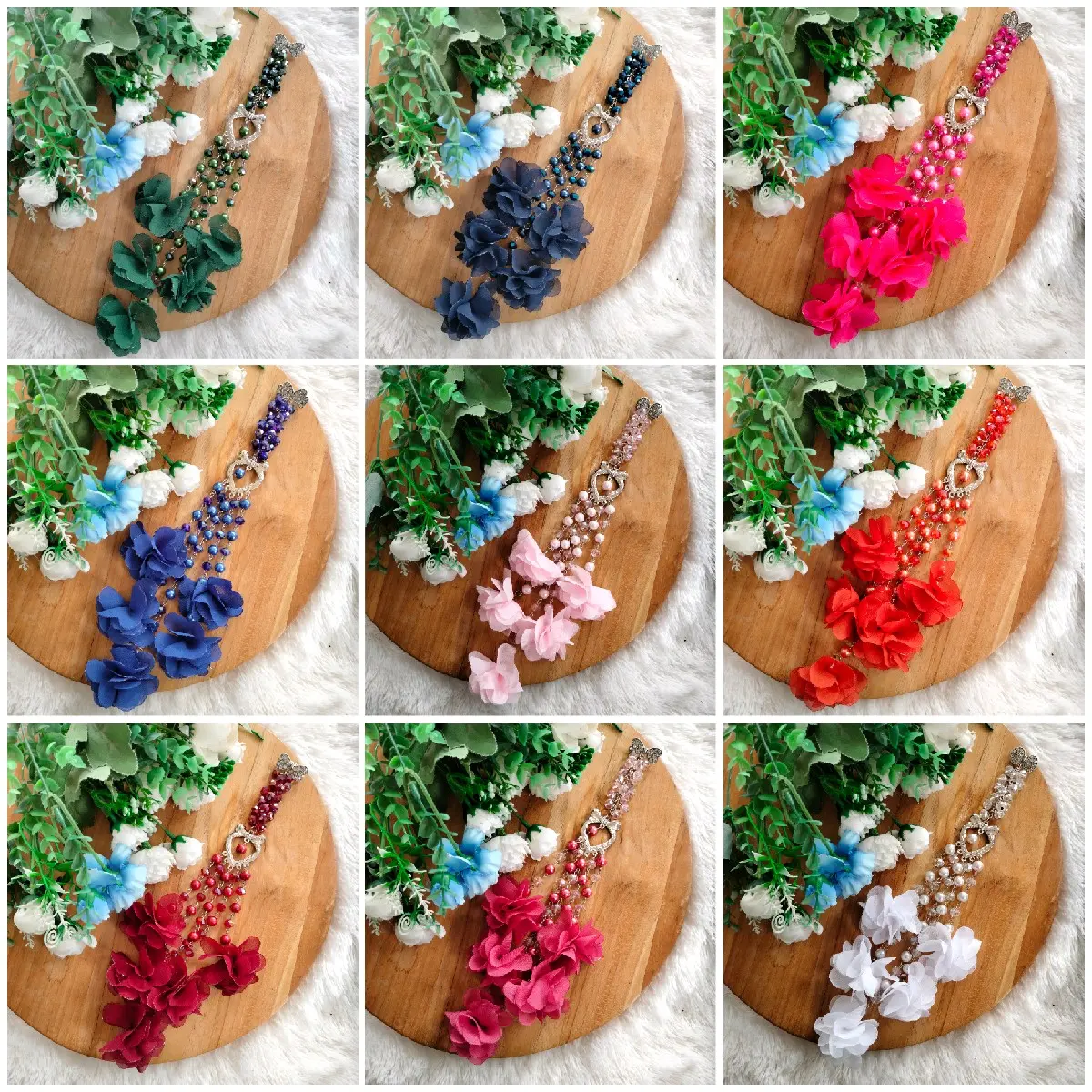 Renata Brooch bros dagu juntai bunga Manik Mutiara - Shop | Tokopedia