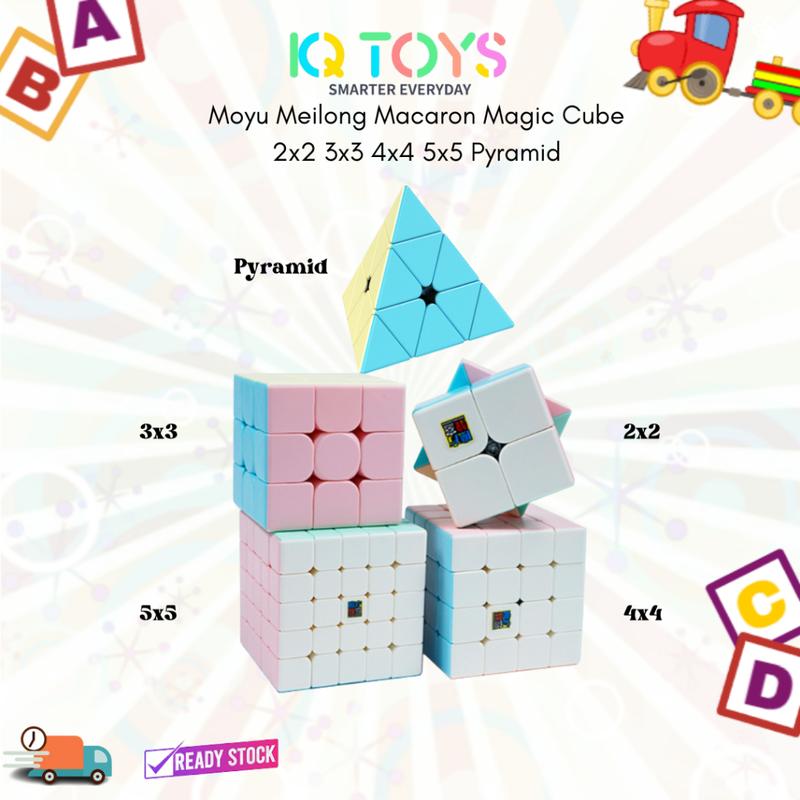 [IQ TOYS] Moyu Meilong Macaron Magic Cube 2x2 3x3 4x4 5x5 Pyramid ...