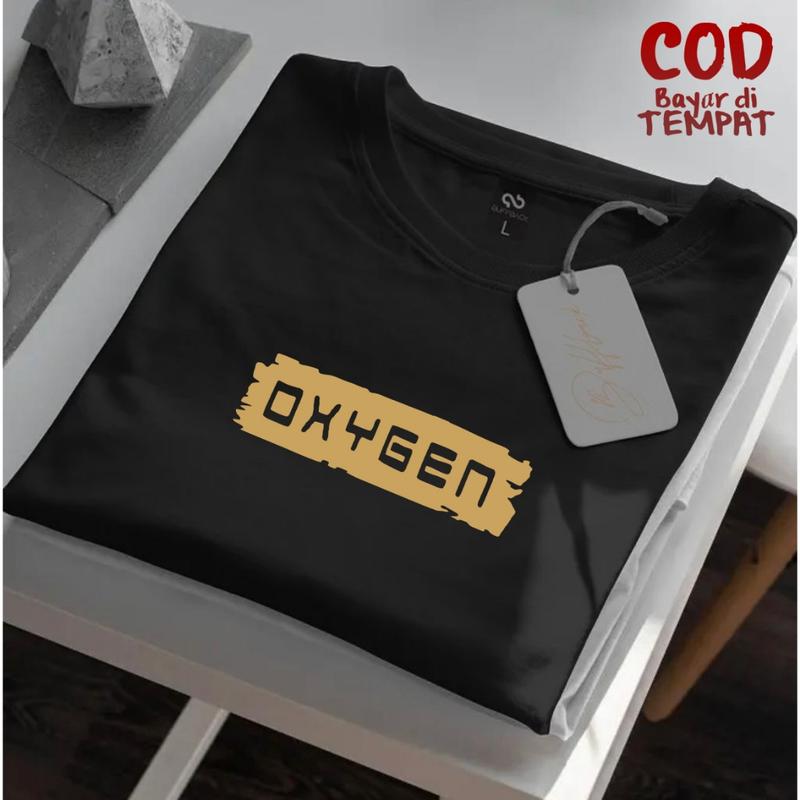 Distro T-shirt oxygen Blok text gold T-shirt men contemporar - TikTok ...