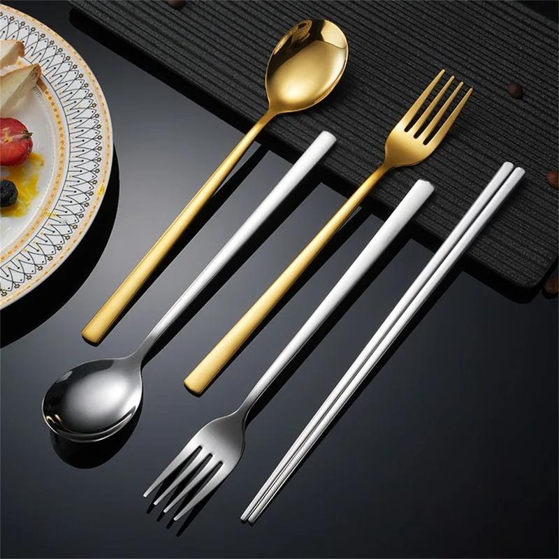 High Quality Korean Style Cutlery Stainless Steel Flatware Dining ...