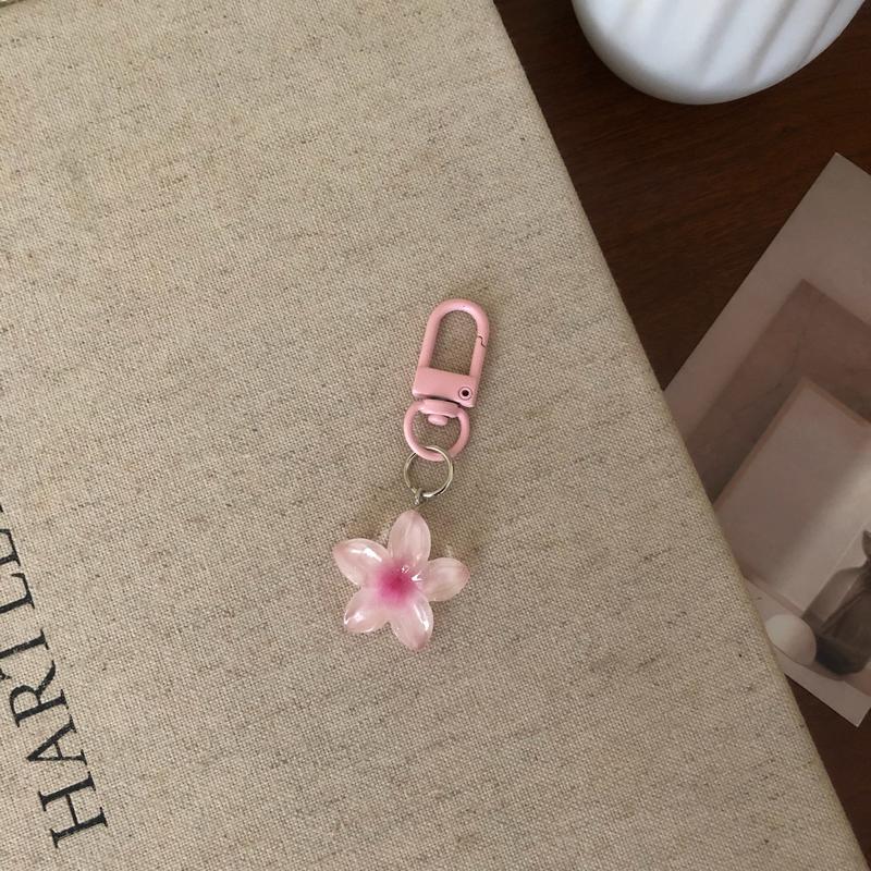 Colorful Flower Key Chain Sweet DIY Key Chain Pendant Resin Bag Anti ...