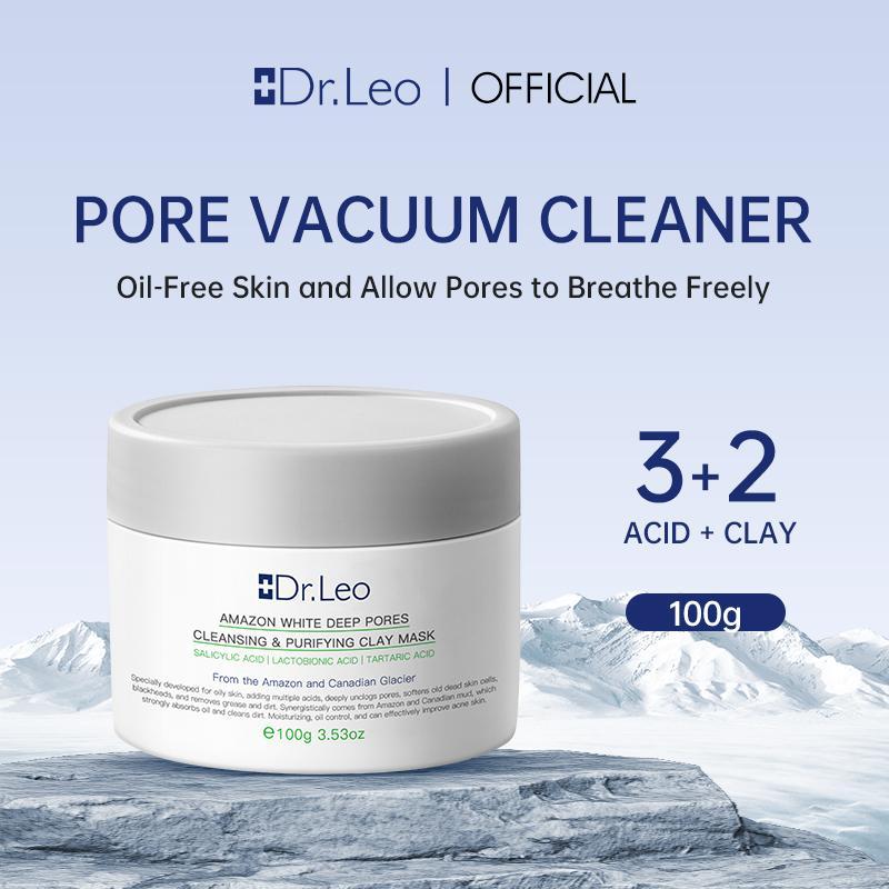 Dr.Leo White Clay Deep Pore Cleaning Mud Mask -100g Face Skincare ...