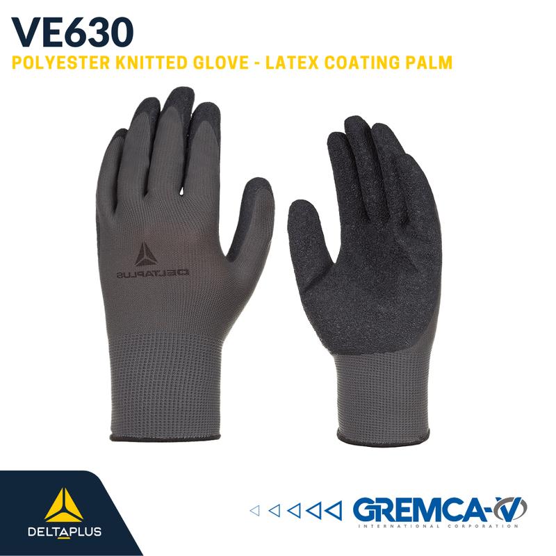 Delta Plus VE630 - GENERAL HANDLING Latex Coating Palm Polyester ...