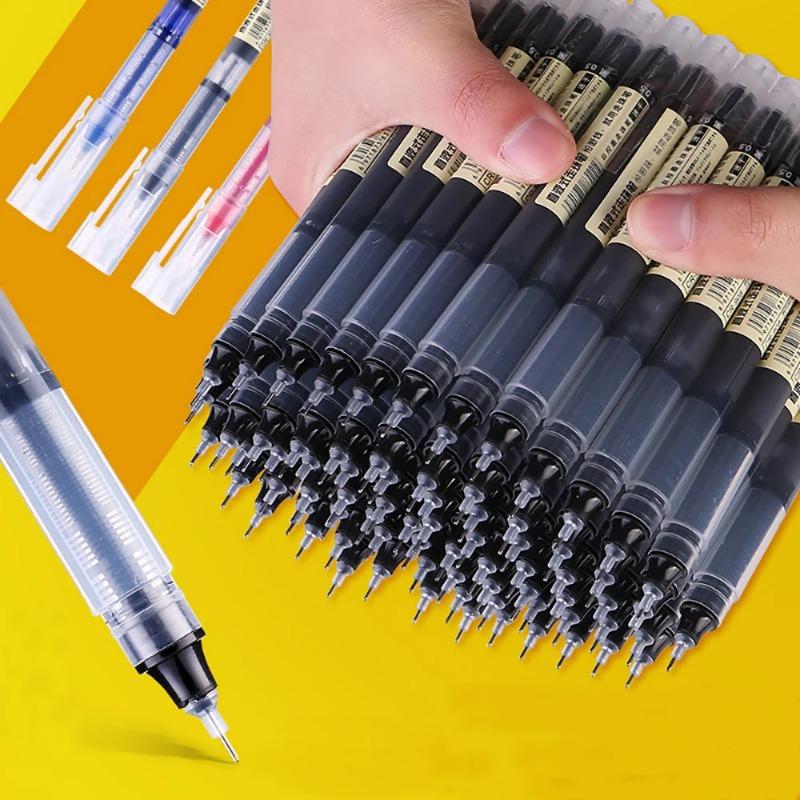 Pen Gel Ballpoint Jenis Cecair Lurus Neutral, Penulisan Hitam, - TikTok ...