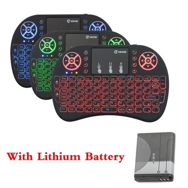 Mini Keyboard i8 Wireless Touchpad Original with RGB Color Backlight ...