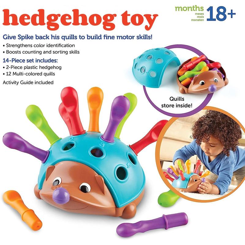 Hedgehog toy Montessori sensory learning color number classification ...