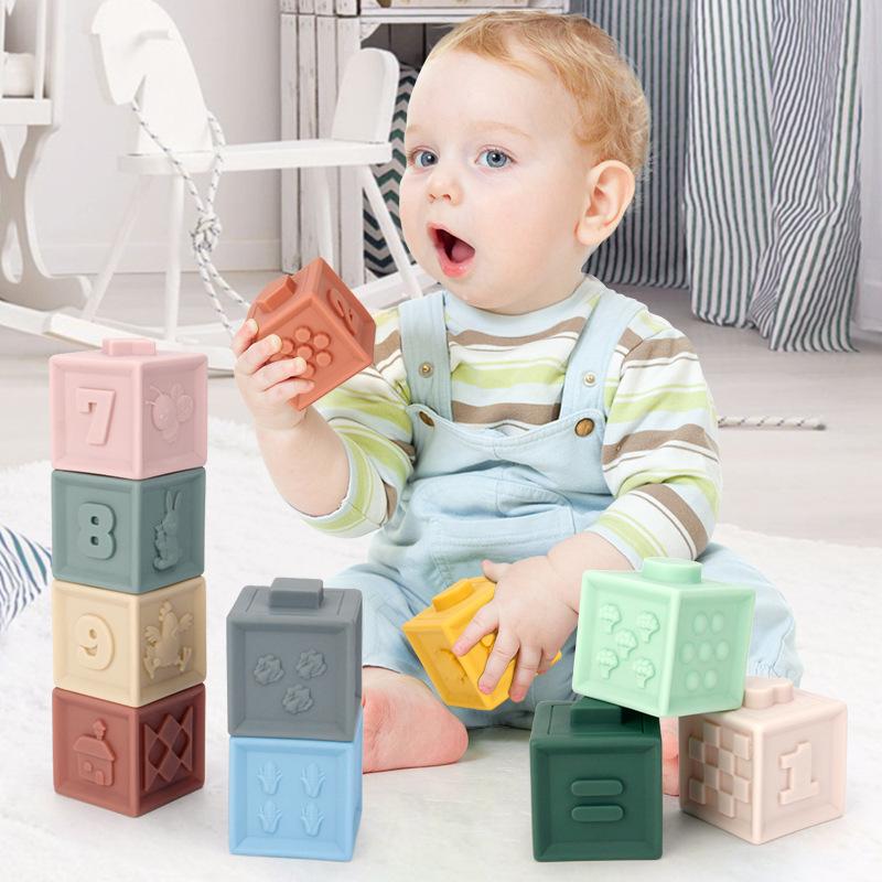 Baby Soft Rubber Building Blocks Large Particle Blocks Shape - TikTok ...