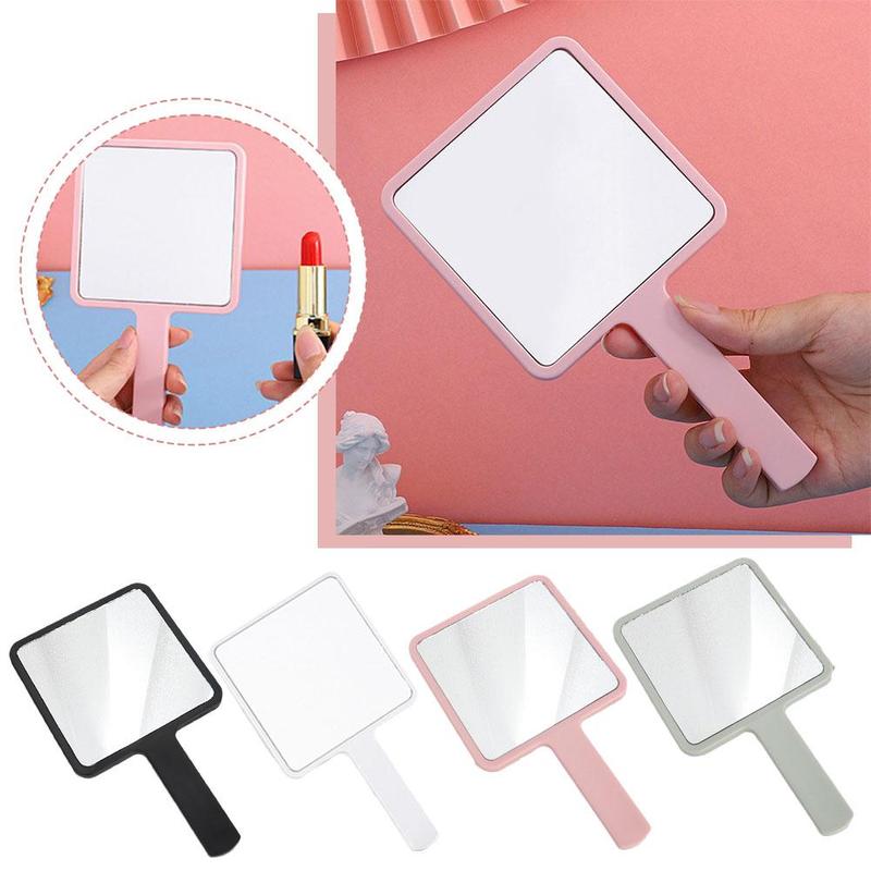 Hand-held Makeup Mirror Comfortable Portable Simple Square High ...