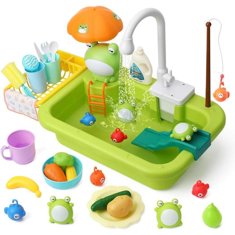 Kids Sink with Running Water, Play Sink with Automatic Water Cycle ...