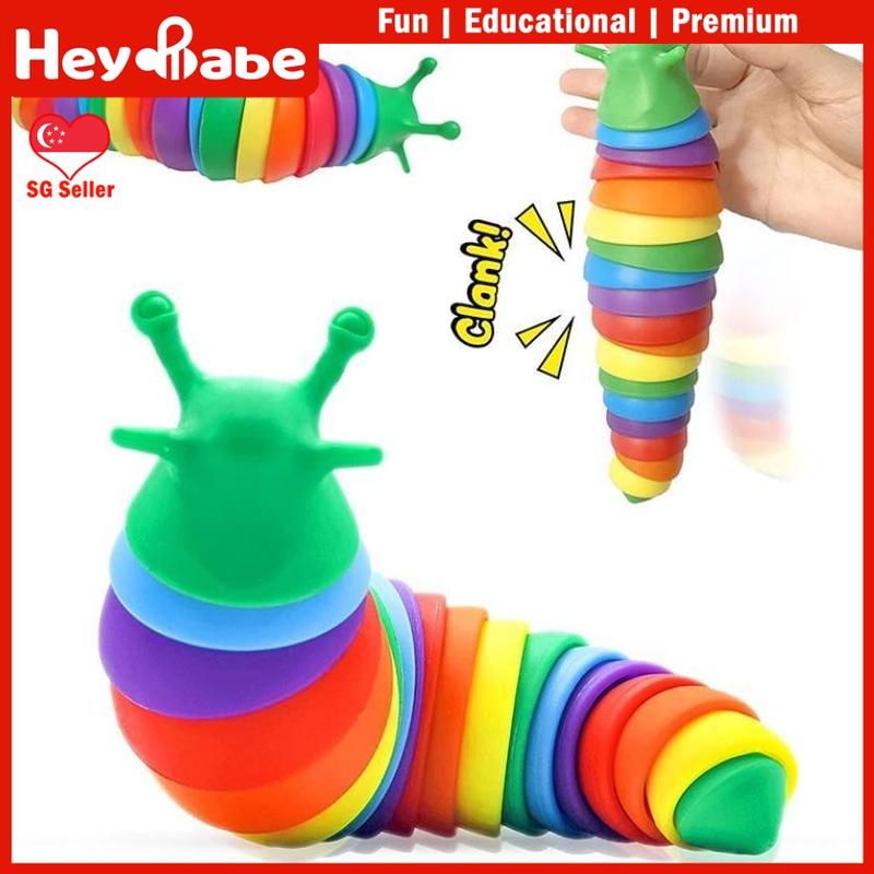 Rainbow Slug Fidget Toys for baby, Twisting Caterpillar stress - TikTok ...